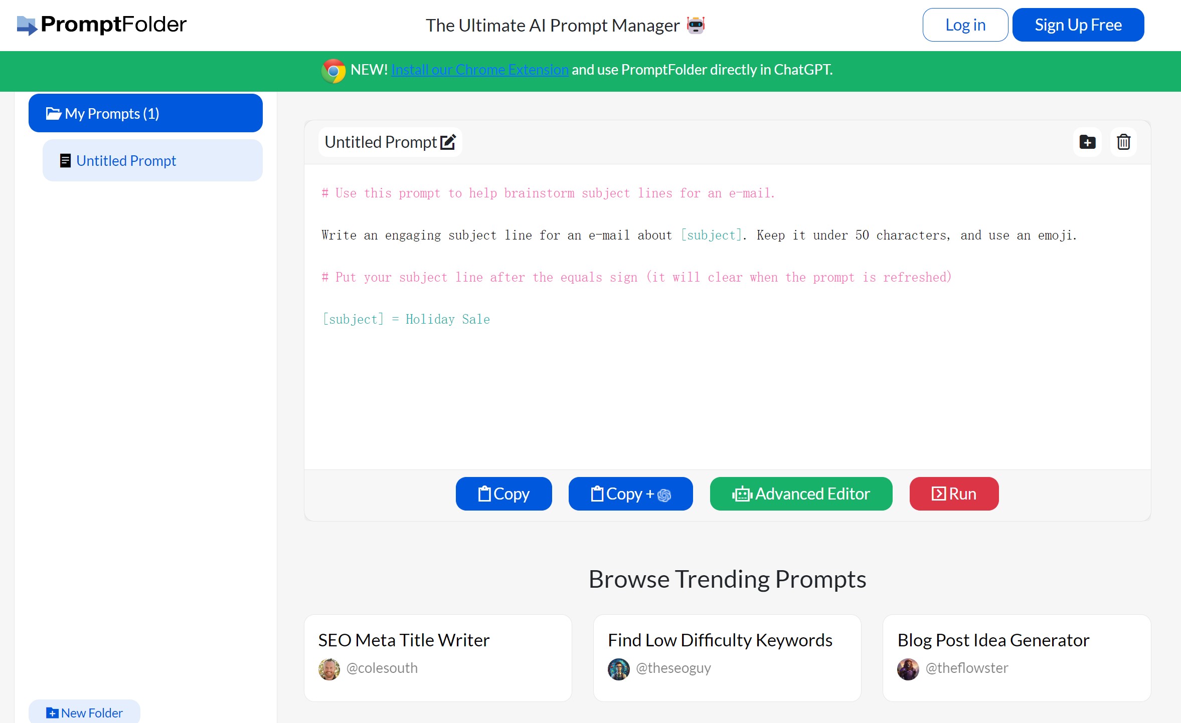 PromptFolder - 一款专为AI语言模型设计的提示词管理工具 - AI工具集